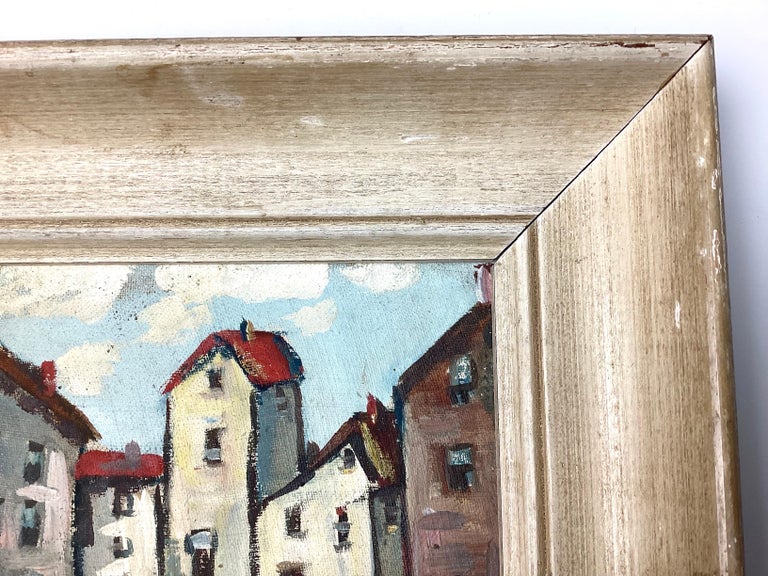 Mid Century George Seidman Oil Painting on Board For Sale at 1stDibs