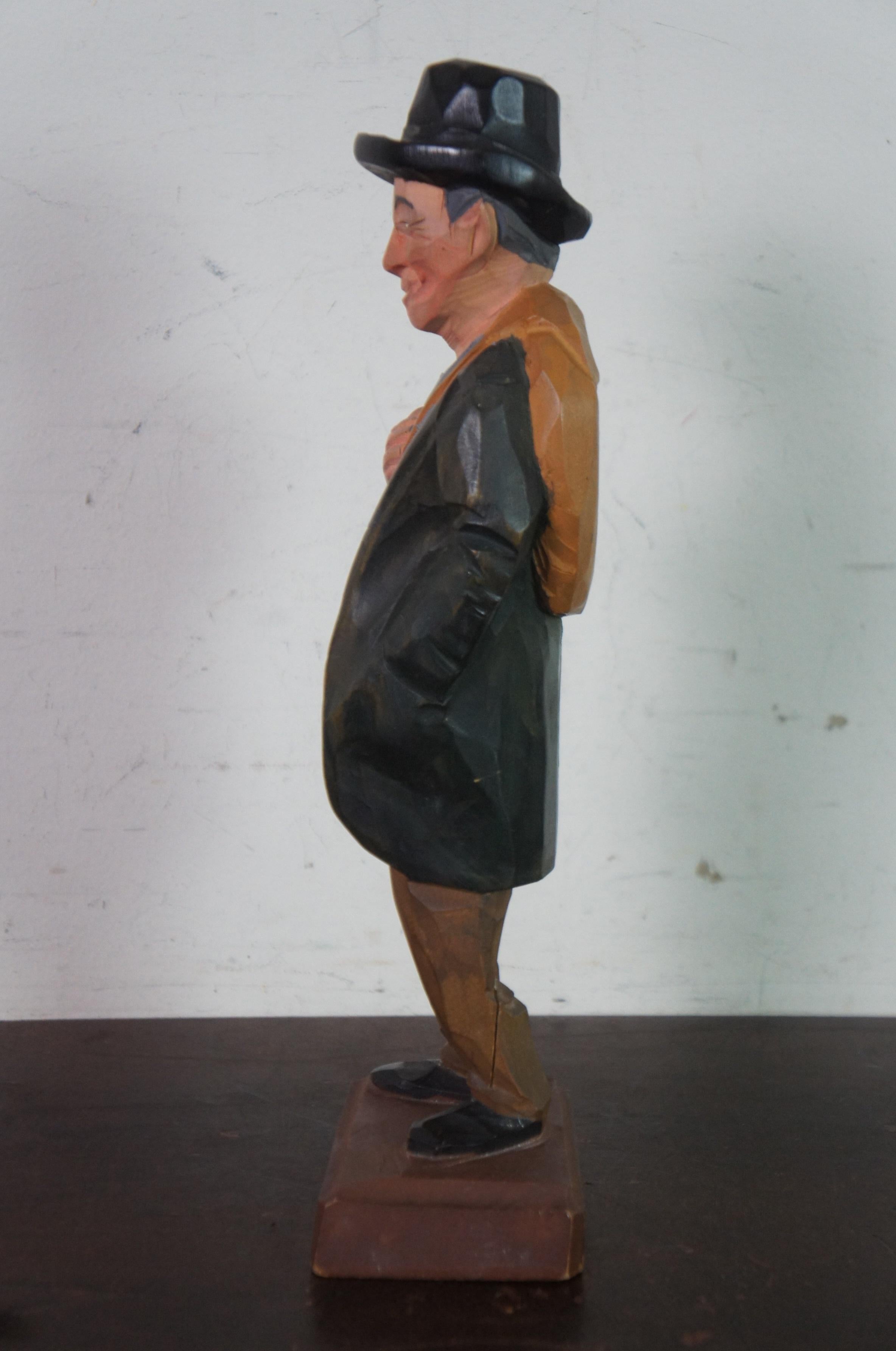 Mid Century Gerald Pat Hannah Canadian Carved Wood Figure Yankee Pedlar ...