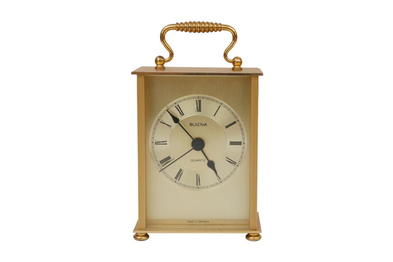 Traditonal German Carriage Clock by Bulova at 1stDibs | bulova clock ...