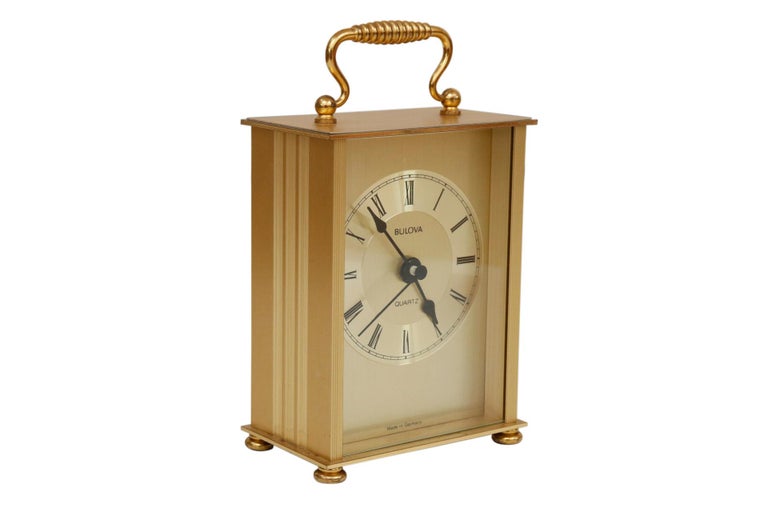 Traditonal German Carriage Clock by Bulova at 1stDibs | bulova clock ...