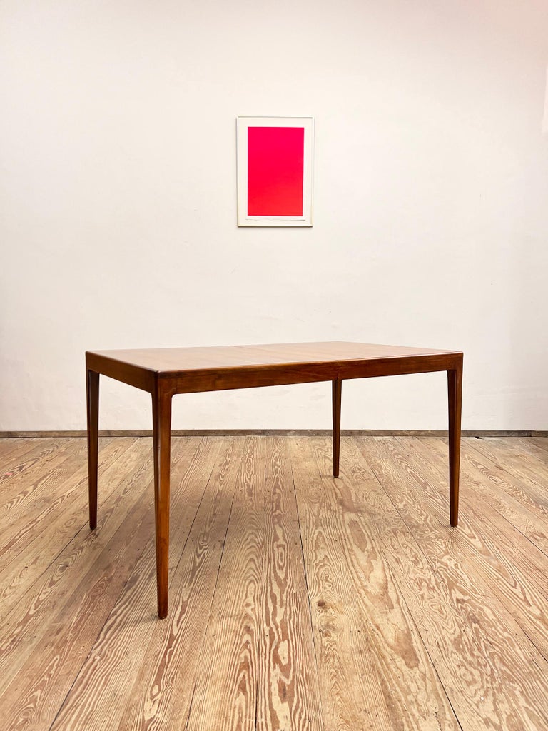 Mid-Century German Extendable Dining Table in Teak and Oak by Hartmut ...