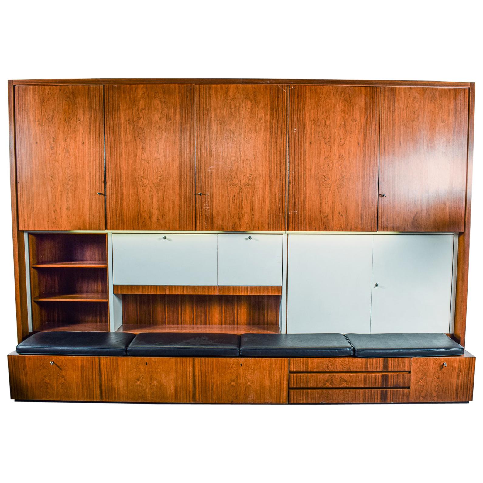 Big Wall Unit by Kai Kristiansen for FM Mobler in Rosewood, 1960 at ...