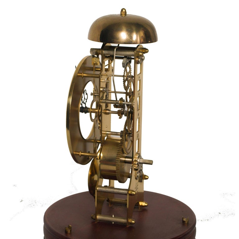 Midcentury German Mechanical Pendulum Table Clock with Glass by Franz ...