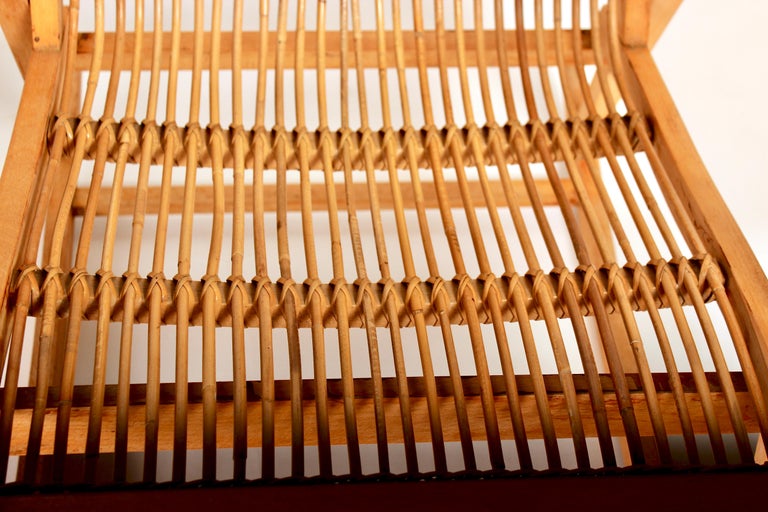 Midcentury German Rattan Rocking Chair, 1960s at 1stDibs