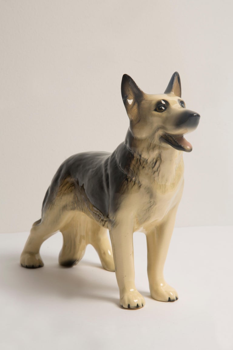Midcentury German Shepherd Ceramic Dog Sculpture, Europe, 1960s For ...