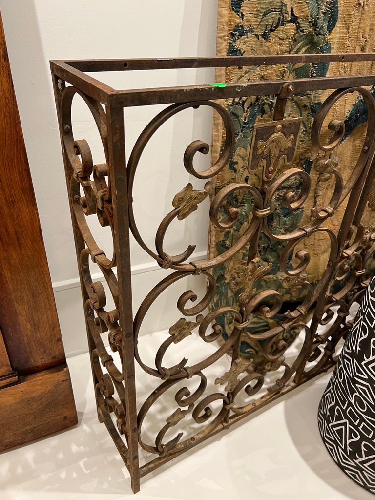 Mid-Century Gilded Iron Console For Sale at 1stDibs