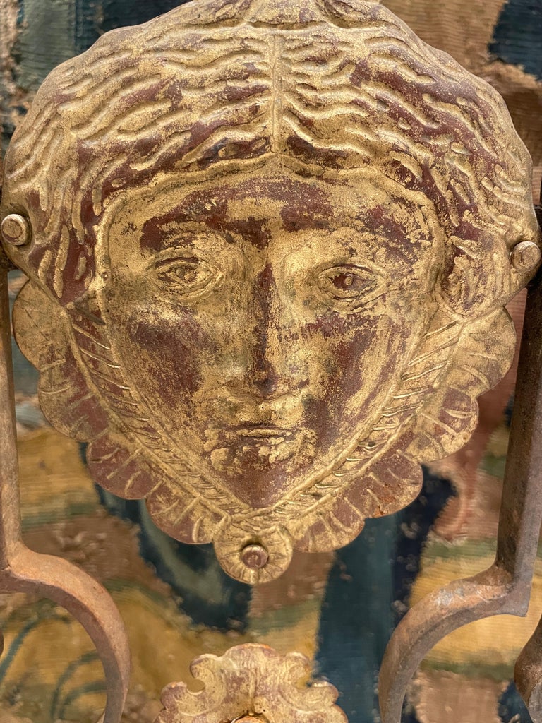 Mid-Century Gilded Iron Console For Sale at 1stDibs