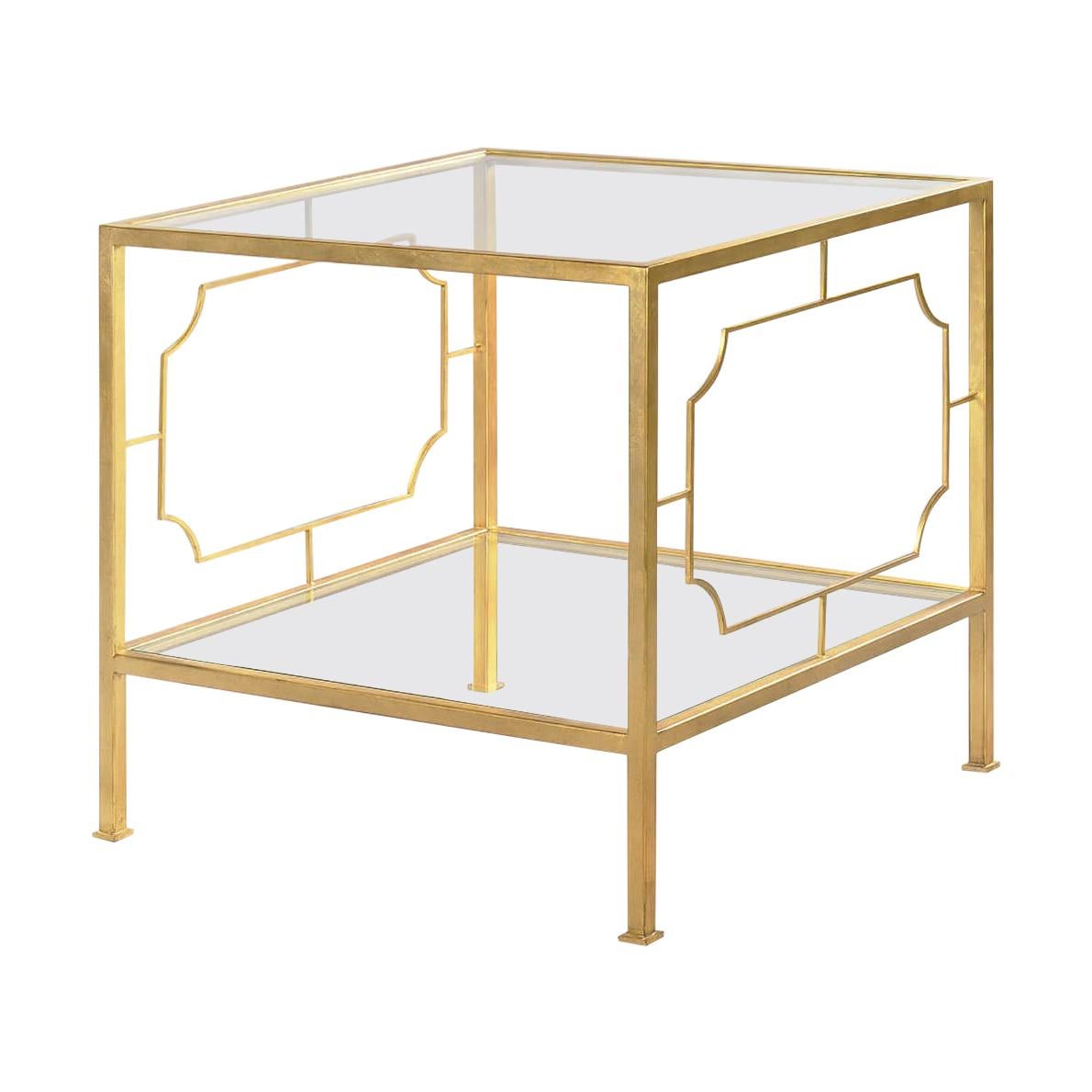 Small Square Red Painted Side Table with Pineapple Motif For Sale at ...