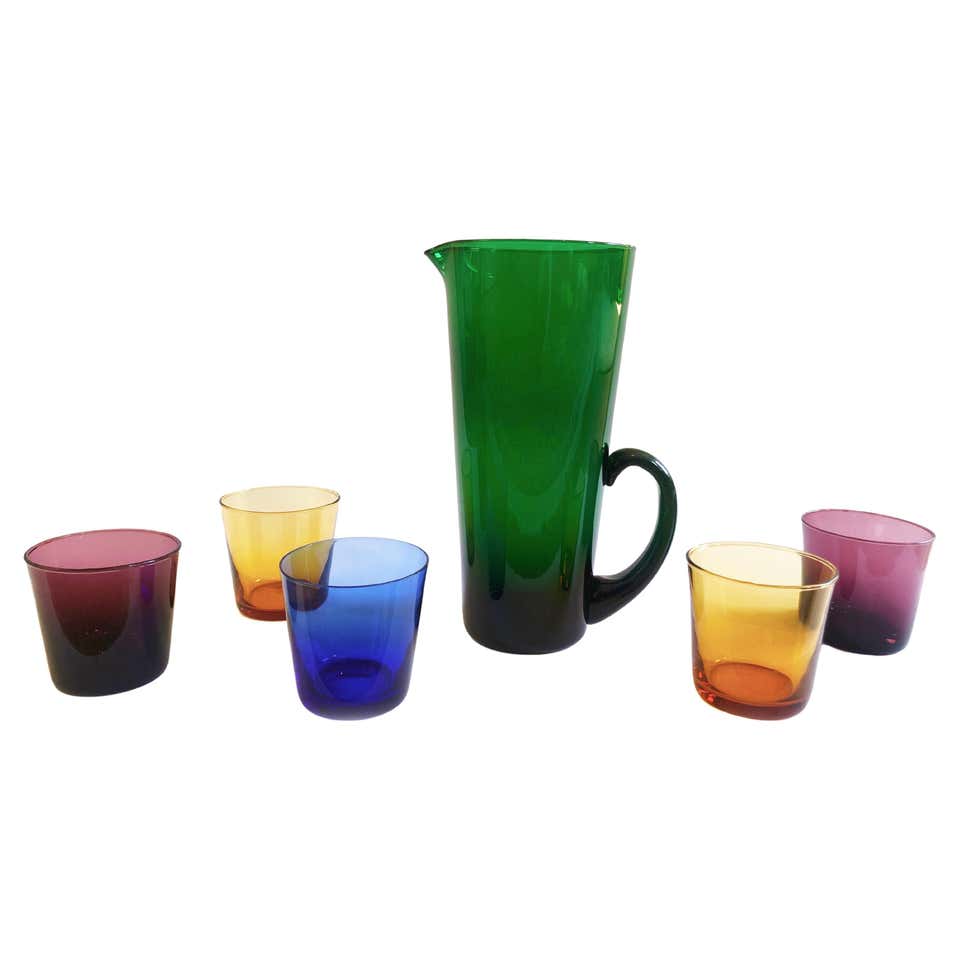 Blown Glass Pitchers 93 For Sale At 1stdibs Art Glass Pitcher Hand Blown Glass Pitchers