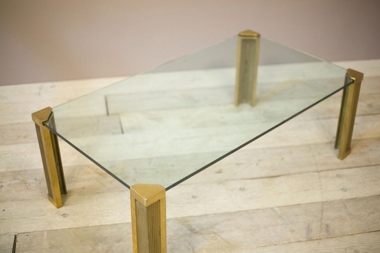Mid Century Glass Coffee Table by Peter Ghyczy For Sale at 1stDibs