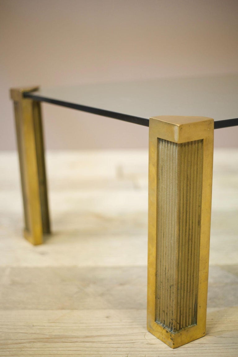 Mid Century Glass Coffee Table by Peter Ghyczy For Sale at 1stDibs