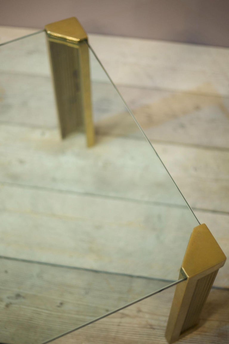 Mid Century Glass Coffee Table by Peter Ghyczy For Sale at 1stDibs