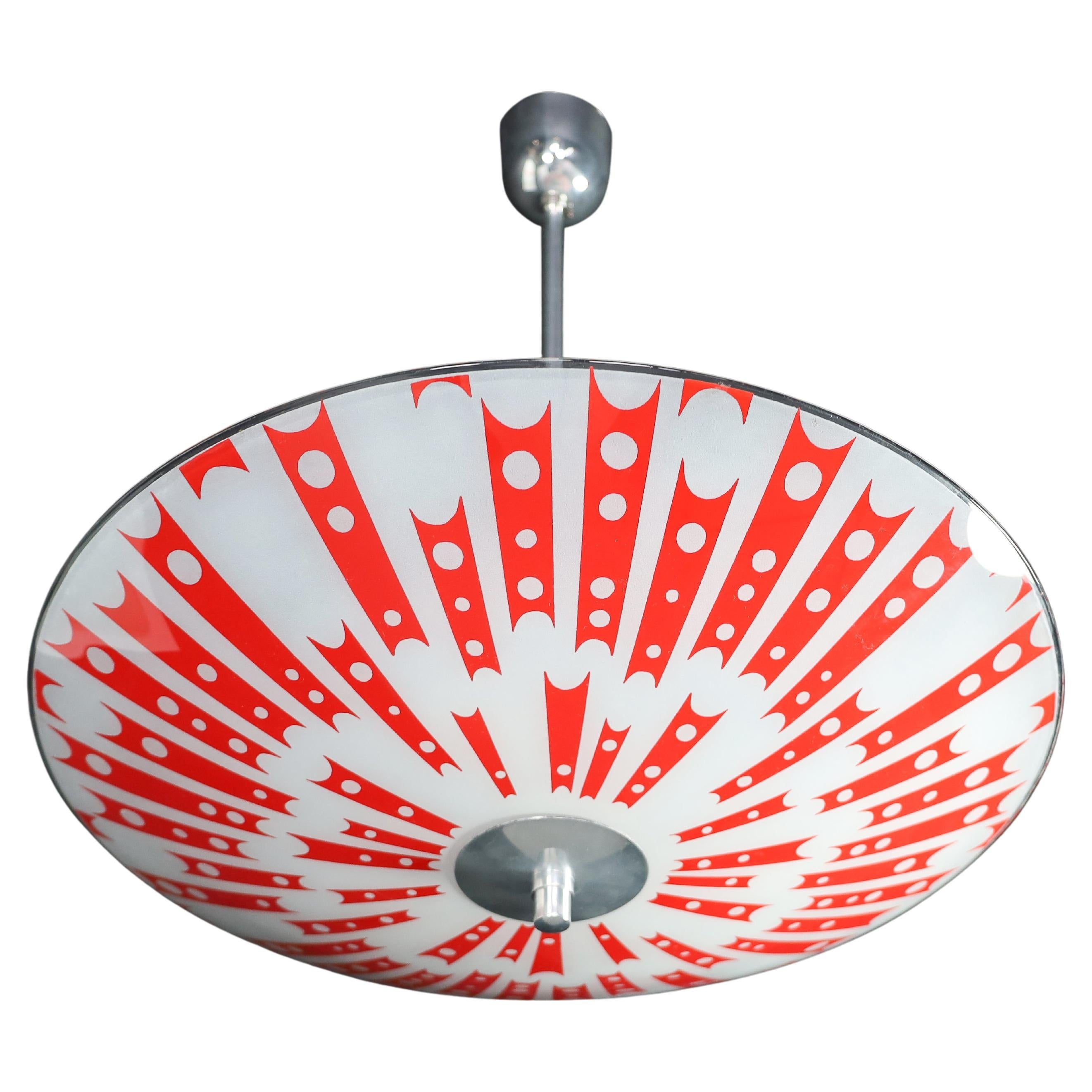 Mid-Century Glass Hanging Pendant Lamp Brussels World Expo 1958 (5116 ...
