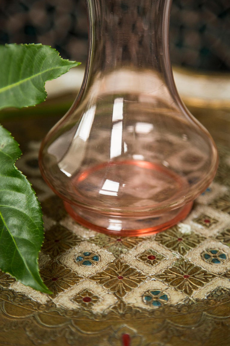 Midcentury Glass Light Pink Vase with a Frill, Europe, 1960s For Sale ...