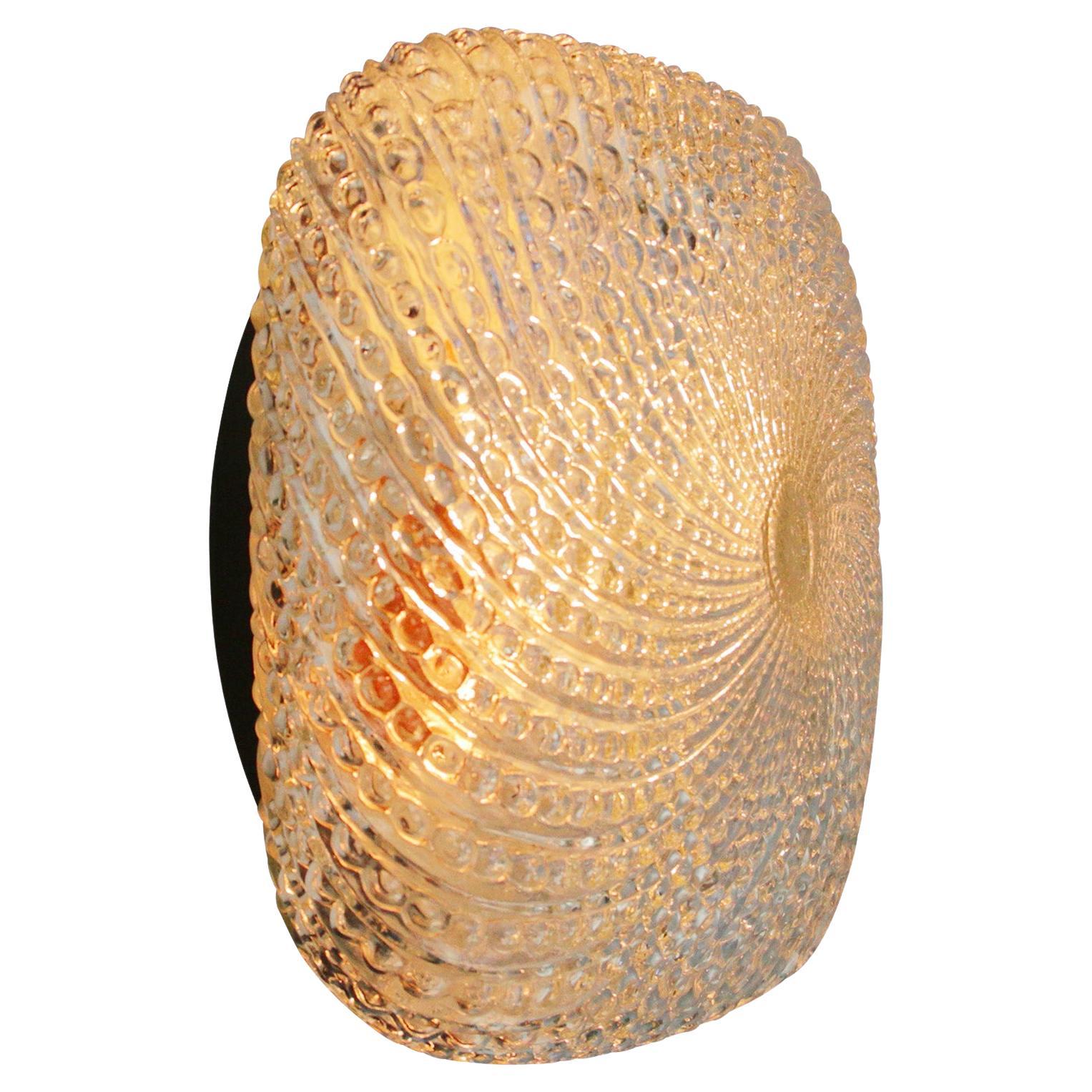 Mid-Century Clear Glass Scone Wal Ceiling Lamp Helena Tynell, Glashütte ...