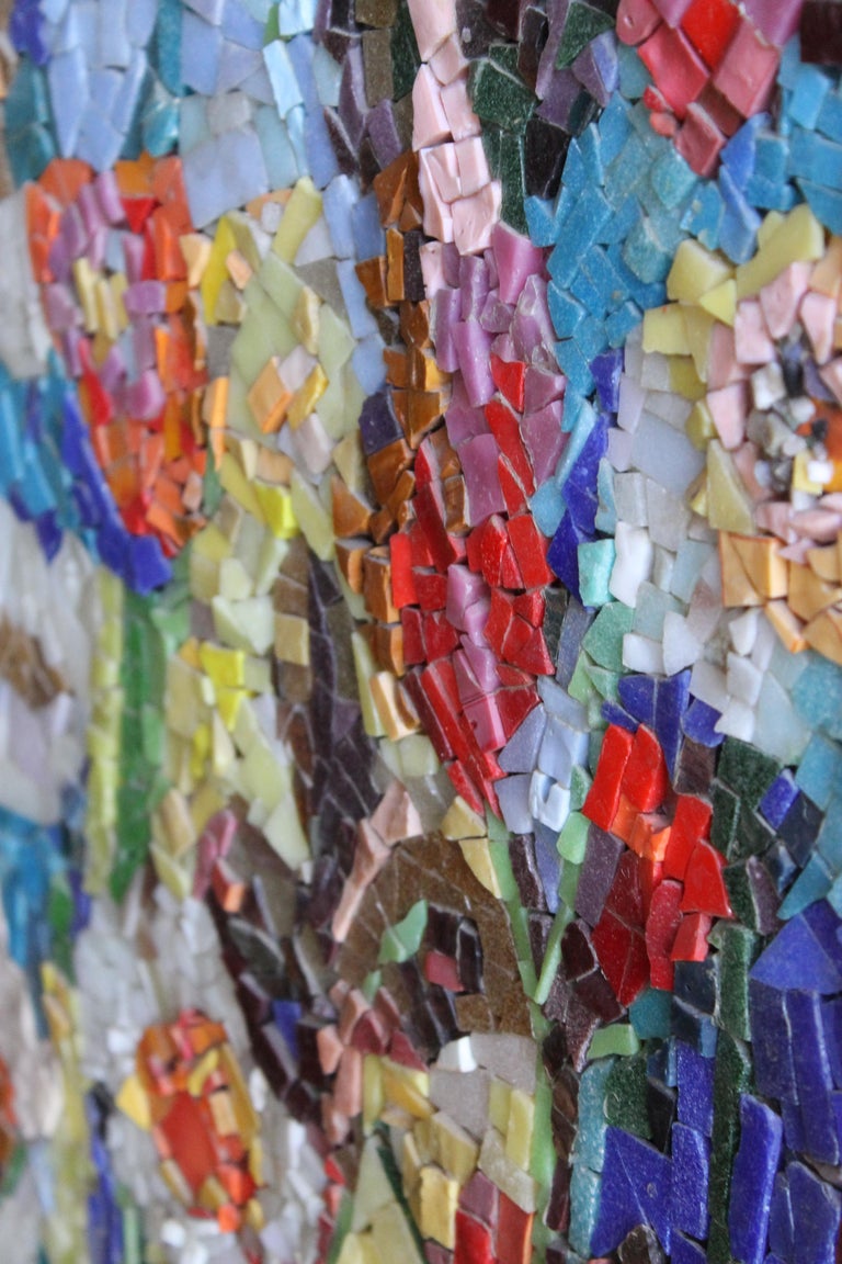 Midcentury Glass Tessera Mosaic Signed LANE at 1stDibs