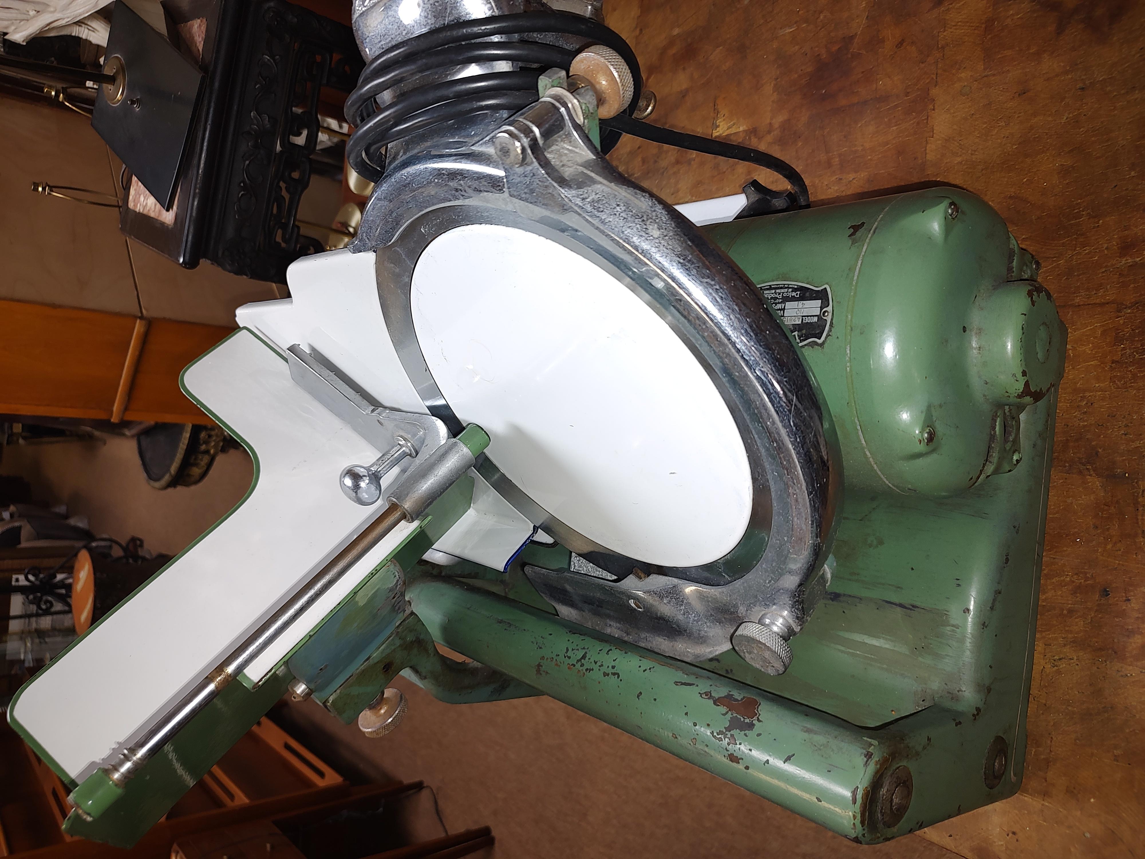 Vintage Mid-Century Globe Meat Slicer C1940 Enameled Iron and Stainless ...