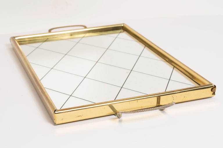 Mid-Century Gold and Mirror Small Decorative Plate, Italy, 1960s For ...