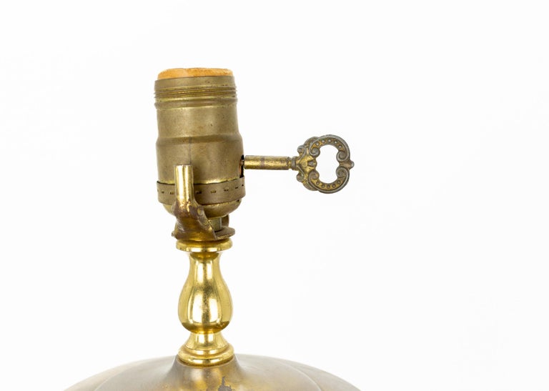Mid Century Gold and Silver Key Switch Table Lamp For Sale at 1stDibs