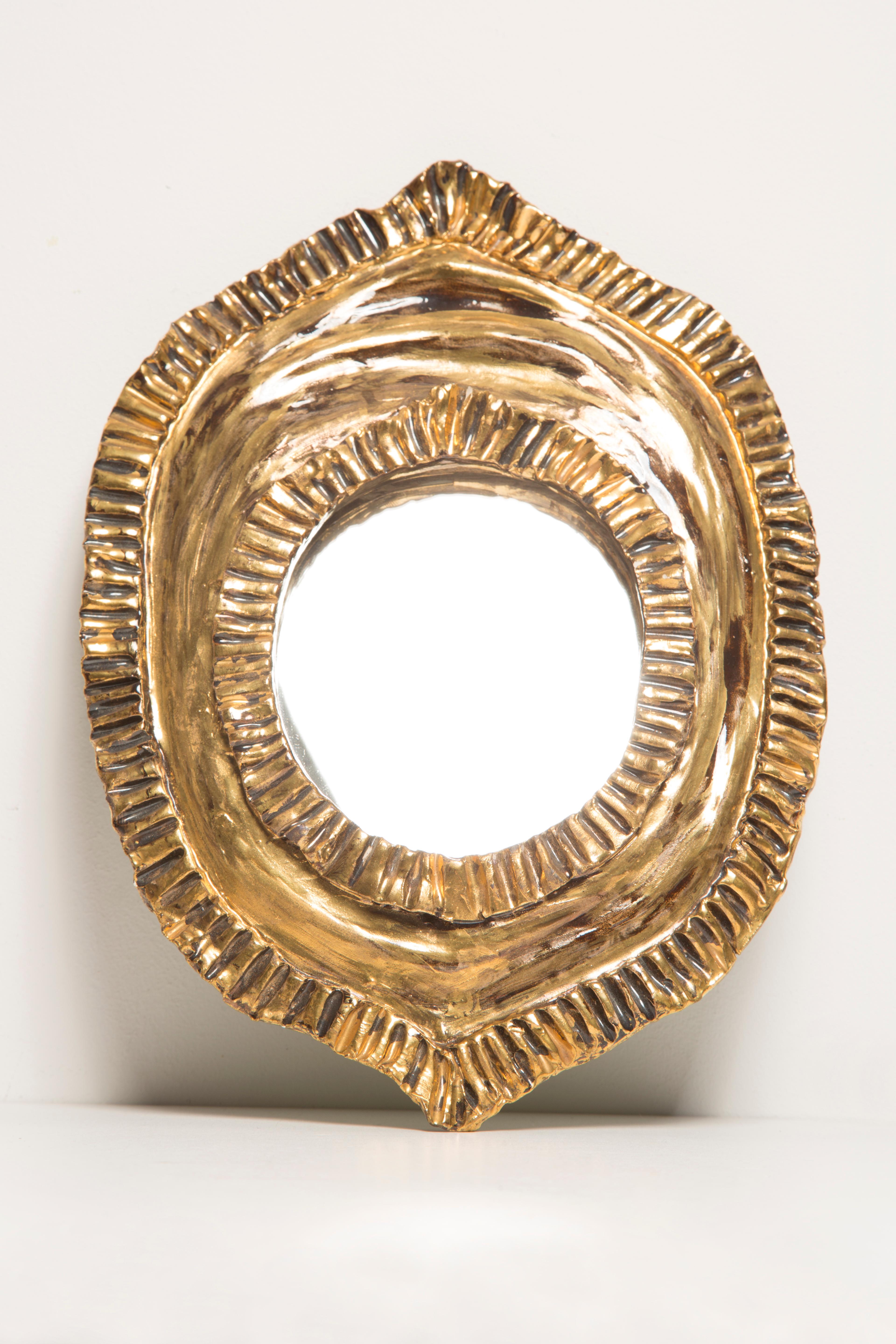 Midcentury Gold Decorative Mirror in Sunburst Frame, Italy, 1960s at ...