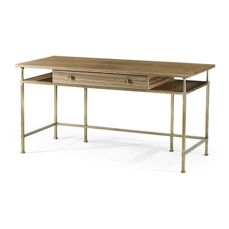 Midcentury Golden Desk For Sale at 1stDibs