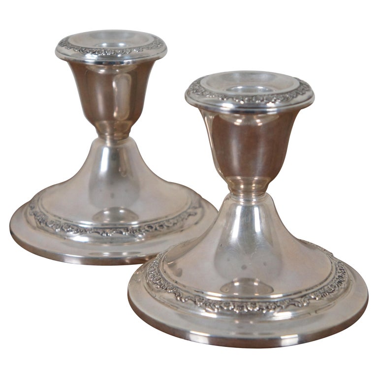 Mid-Century Gorham Sterling Silver Candlesticks Candle Holders 960 at ...