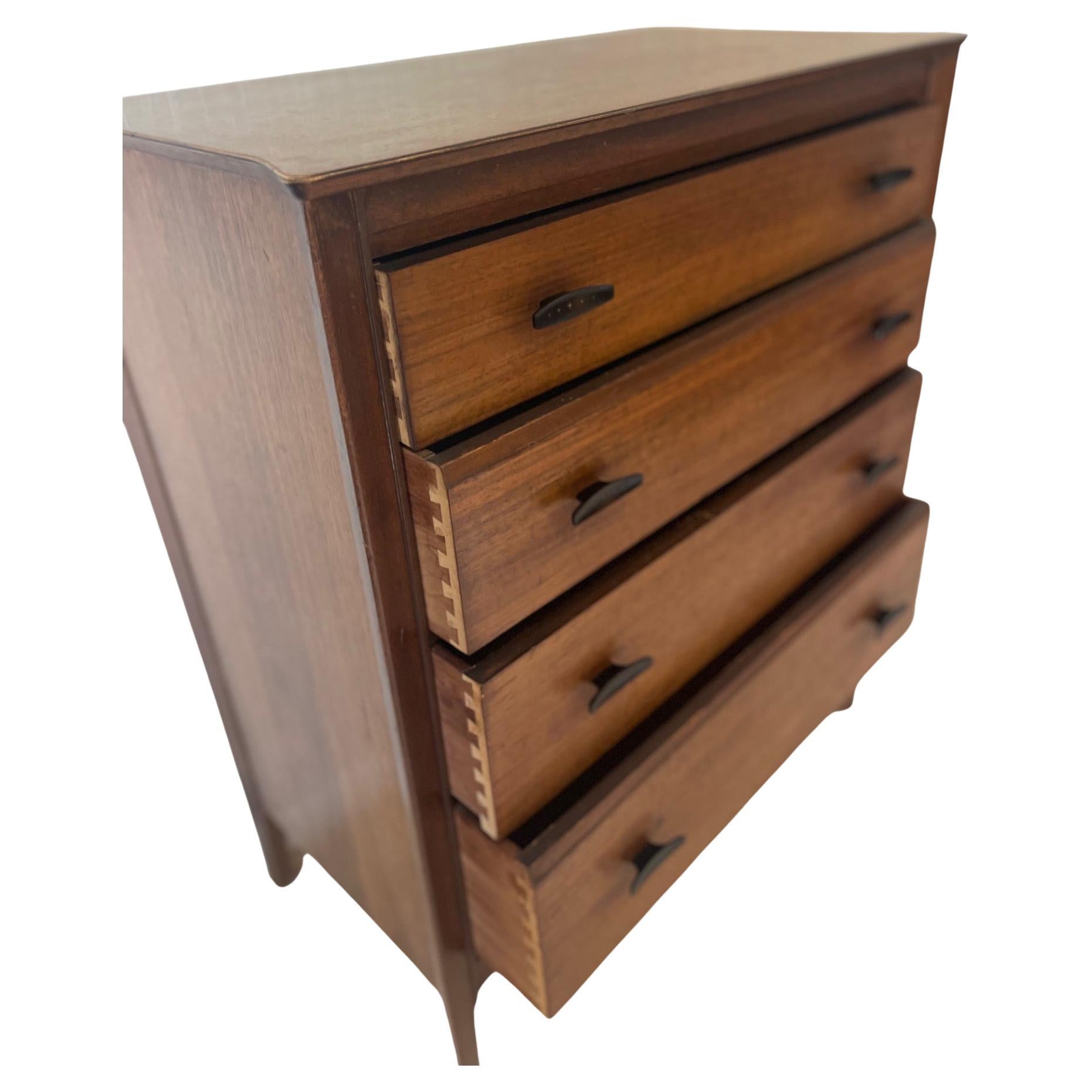 Mid Century Graduated Chest of Drawers by Lebus For Sale at 1stDibs