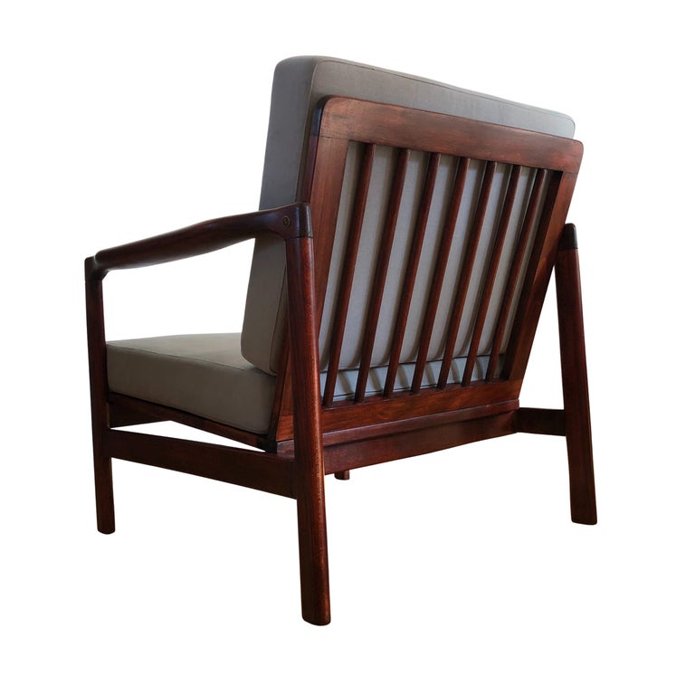 Mid Century Gray B-7752 Armchair by Zenon Bączyk, 1960s For Sale at 1stDibs