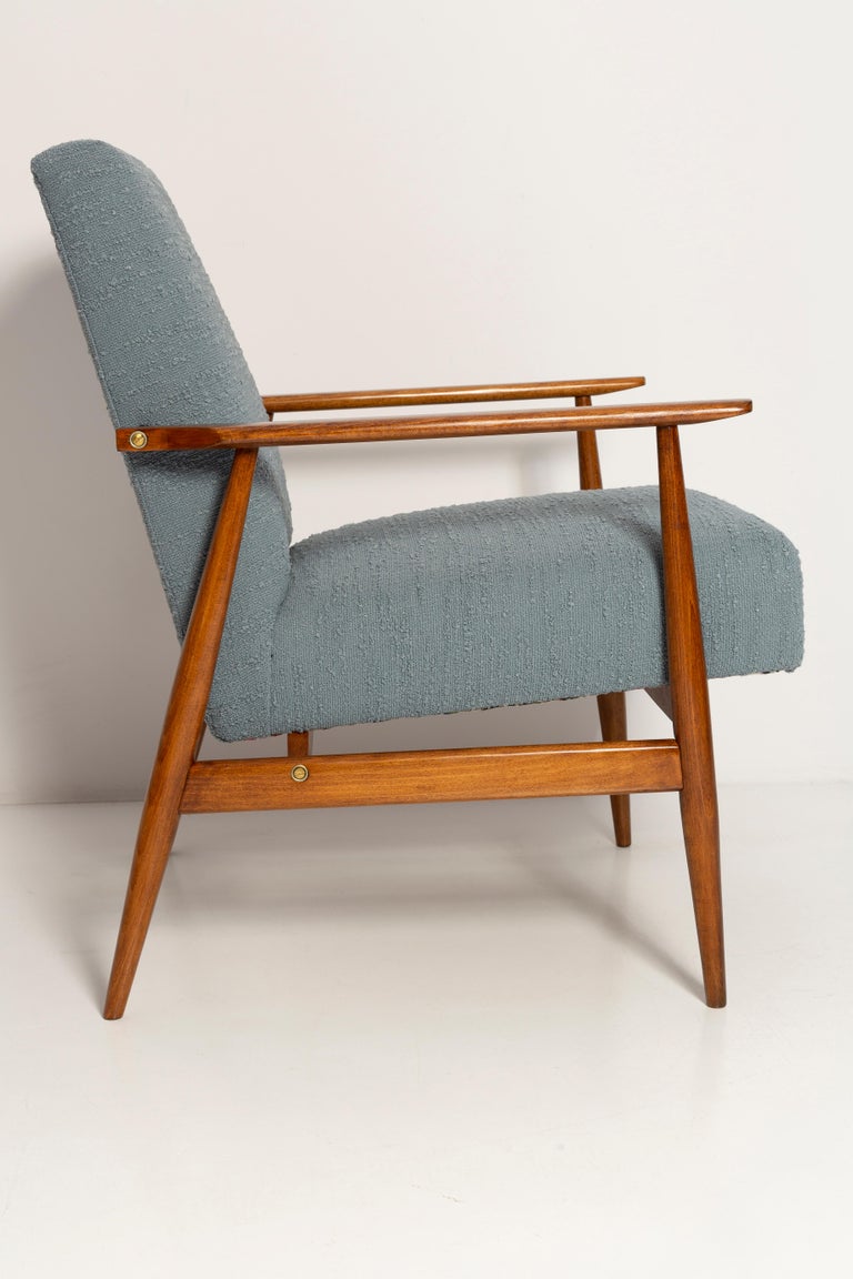 Mid-Century Gray Blue Boucle Dante Armchair, H. Lis, 1960s For Sale at ...