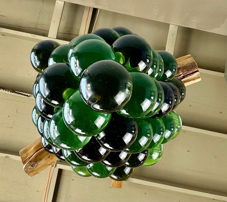 Mid-Century Green Bunch of Grapes Ceiling Light Fixture For Sale at ...