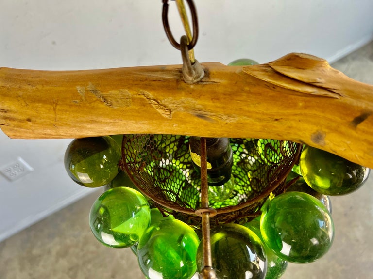 Mid-Century Green Bunch of Grapes Ceiling Light Fixture For Sale at ...
