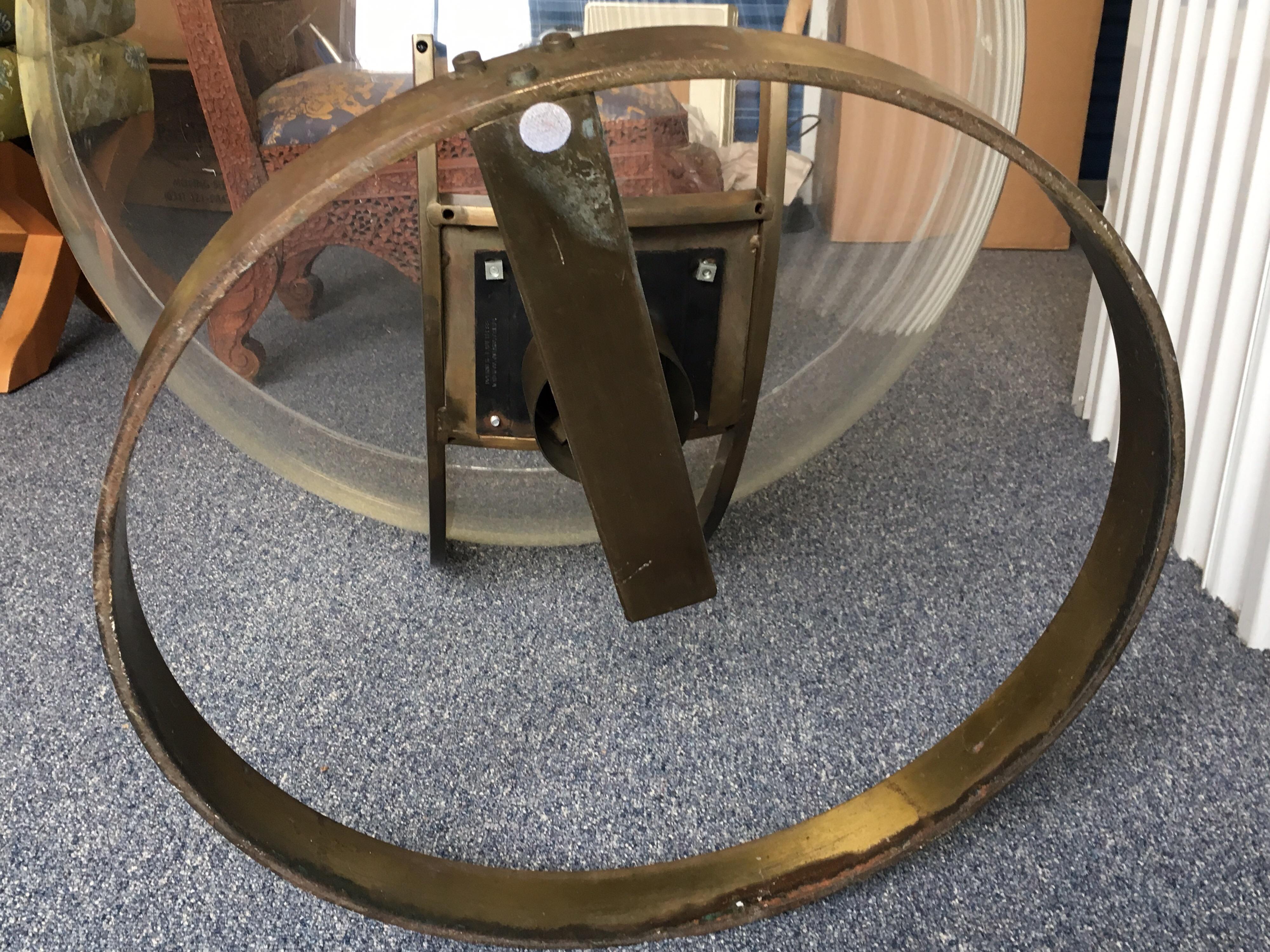 Midcentury Half-Moon Lucite and Brass Chair at 1stDibs | half moon ...