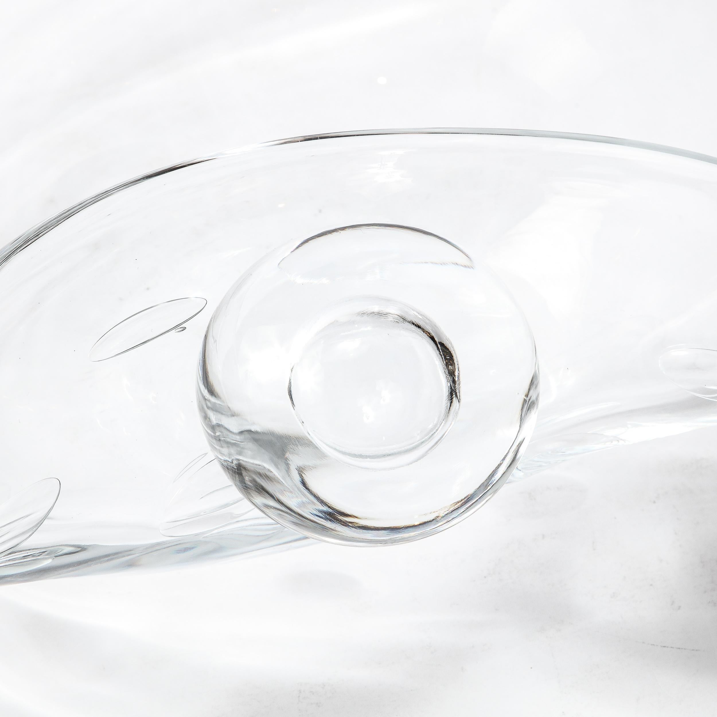 Mid-Century Hand-Blown Spherical Accent Murano Glass Centerpiece signed ...
