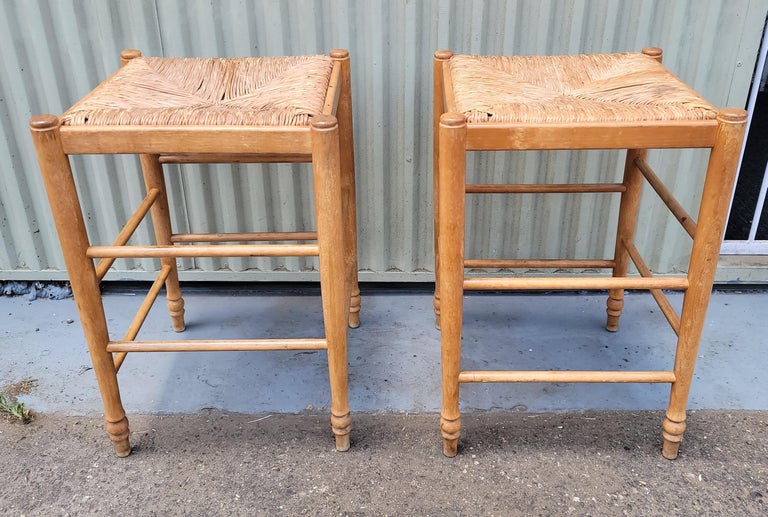 Mid Century Hand Made Bar Stools For Sale at 1stDibs