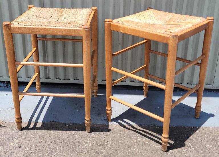 Mid Century Hand Made Bar Stools For Sale at 1stDibs