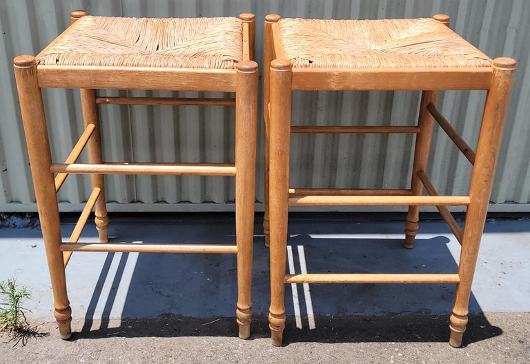 Mid Century Hand Made Bar Stools For Sale at 1stDibs