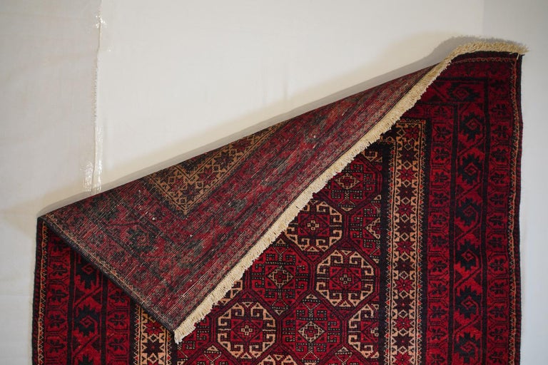 Mid century Handmade Vintage Semi antique Lambs wool Belouchi For Sale ...