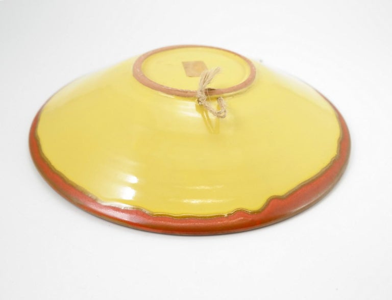 Midcentury Hand Painted Wall Decoration Ceramic Plate, 1970s For Sale ...