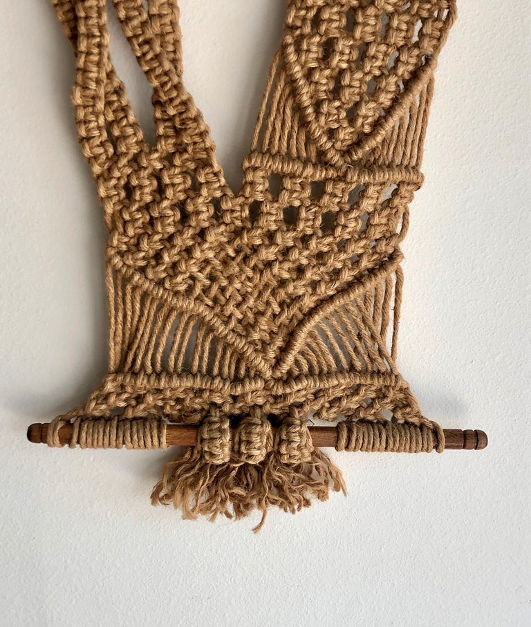 Midcentury Hanging Fiber Art For Sale at 1stDibs | midcentury fiber