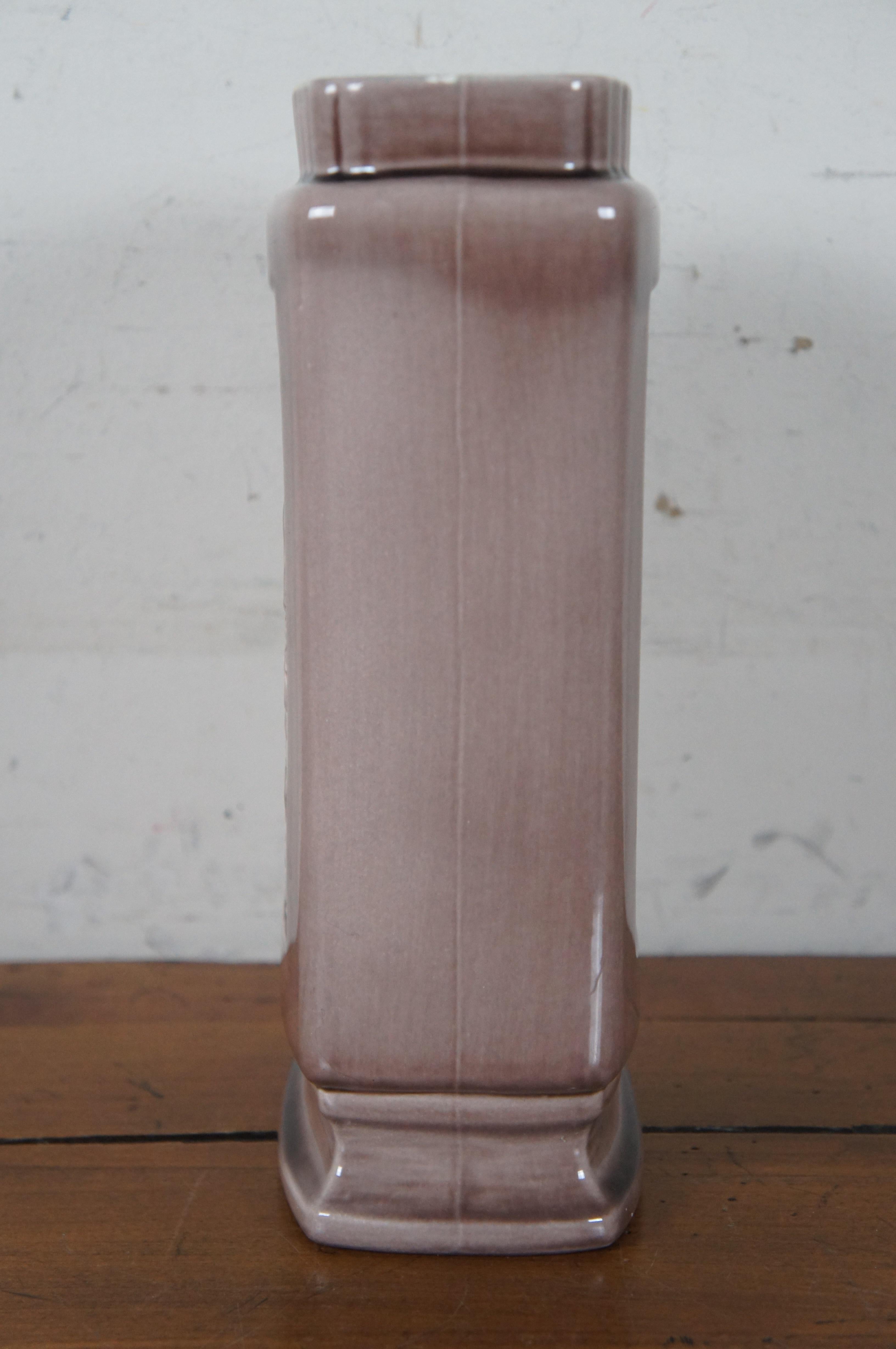 Mid Century Harold Johnson Pottery Glazed Ceramic Flower Vase Bird ...