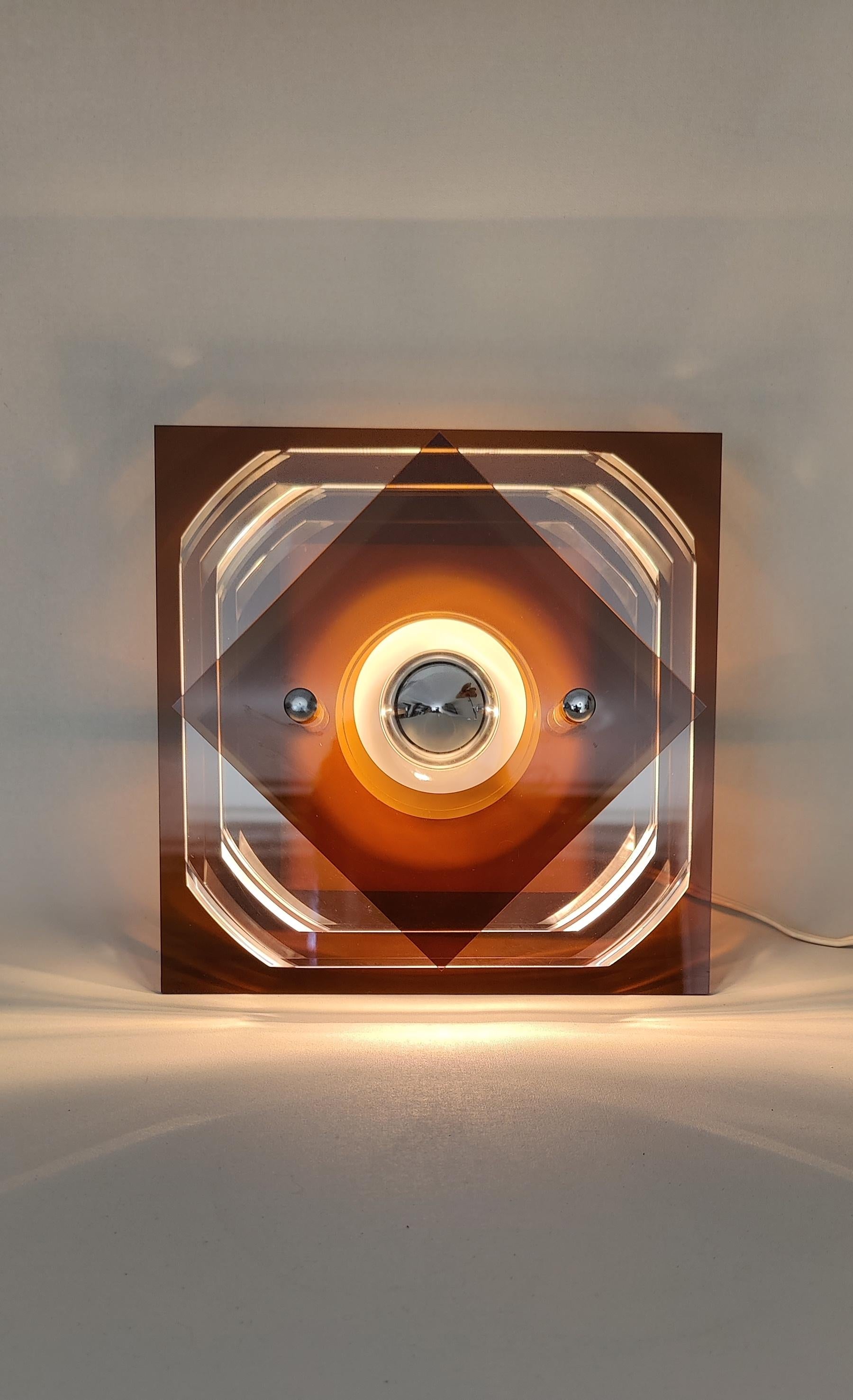 Mid-Century Herda Dutch Perspex Wall Light, 70's For Sale at 1stDibs