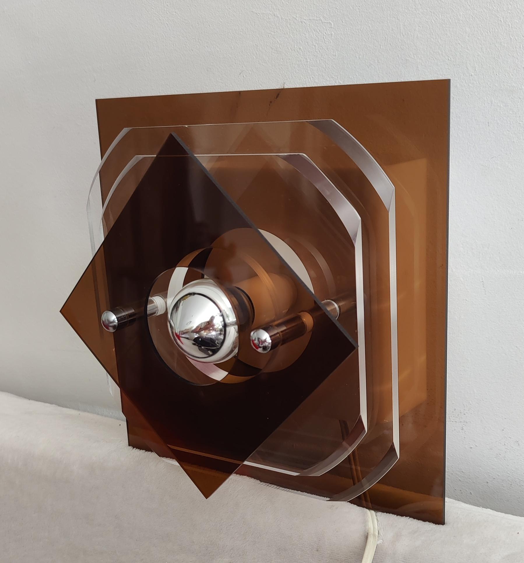 Mid-Century Herda Dutch Perspex Wall Light, 70's For Sale at 1stDibs