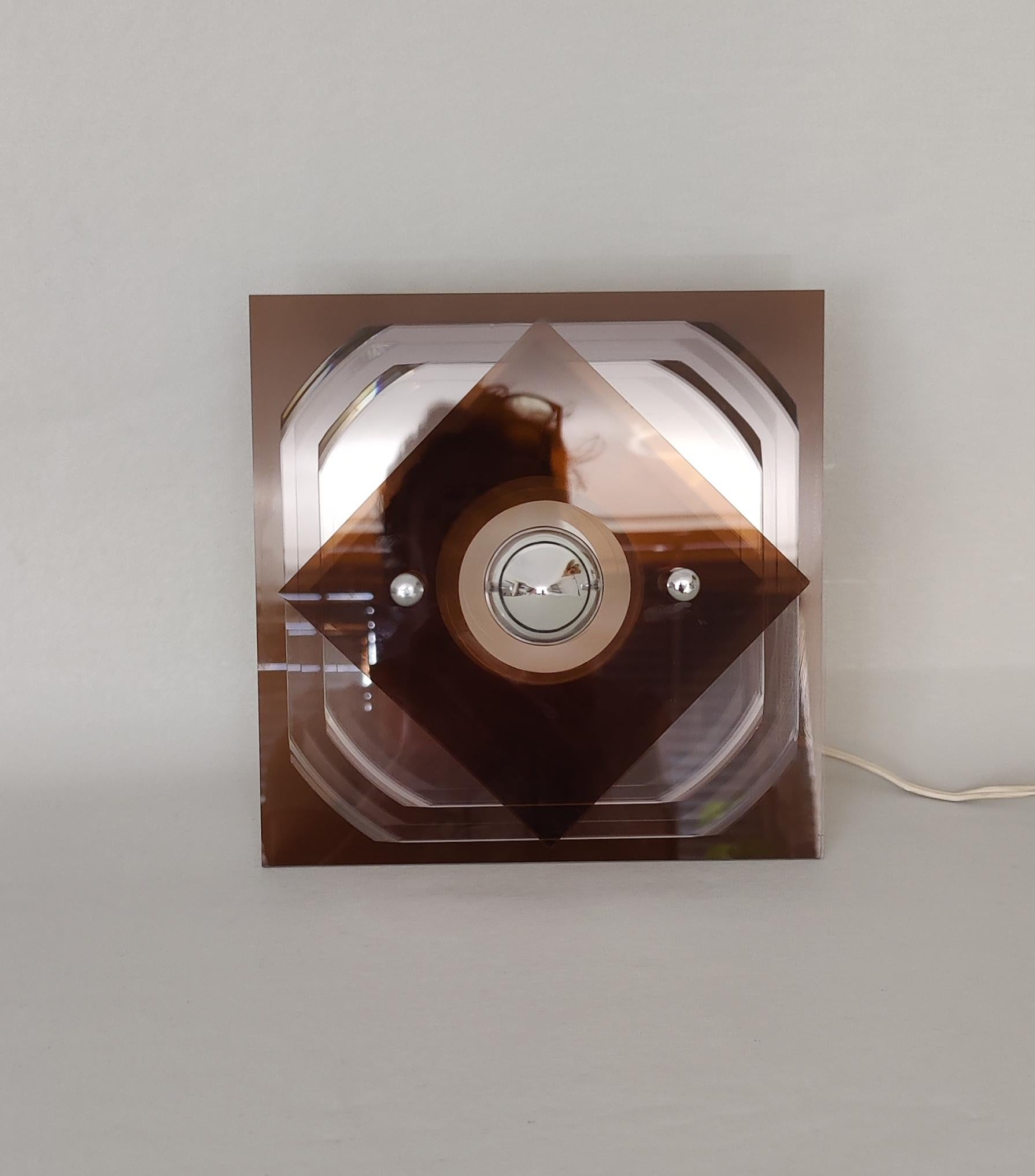 Mid-Century Herda Dutch Perspex Wall Light, 70's For Sale at 1stDibs