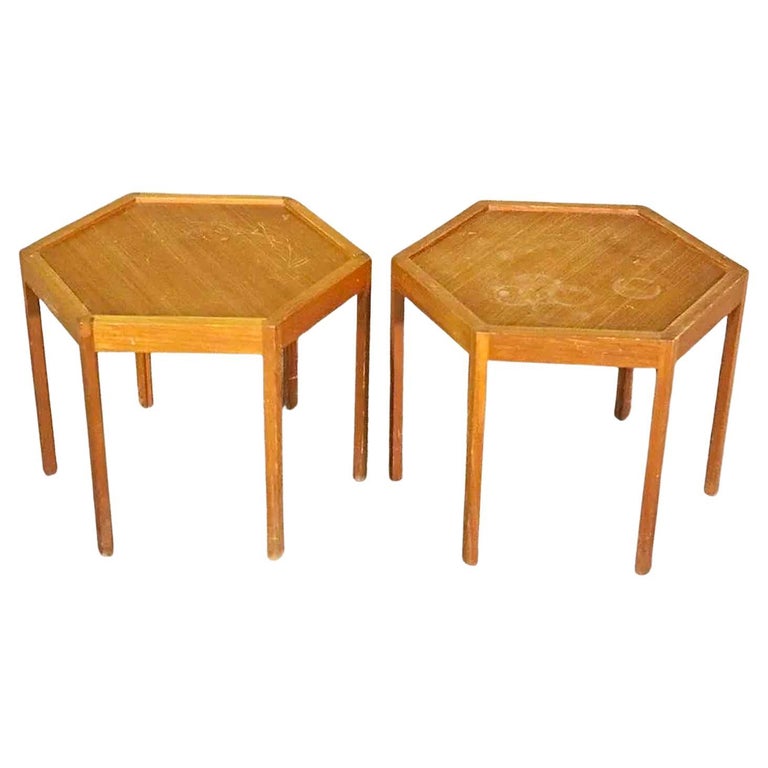 Mid-Century Hexagon Tables For Sale at 1stDibs