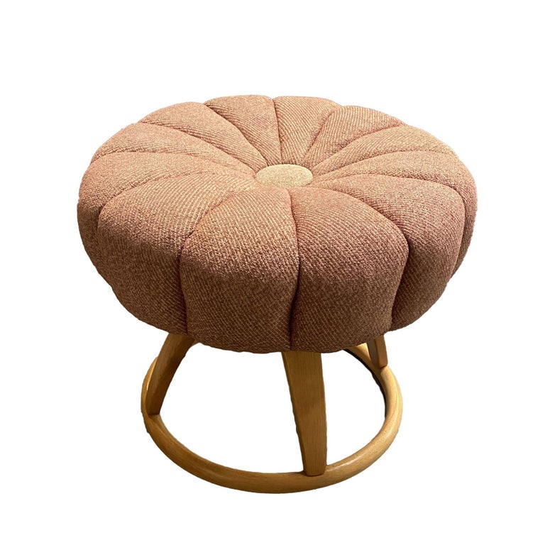 Mid-Century Heywood Wakefield Vanity Poof Stool at 1stDibs
