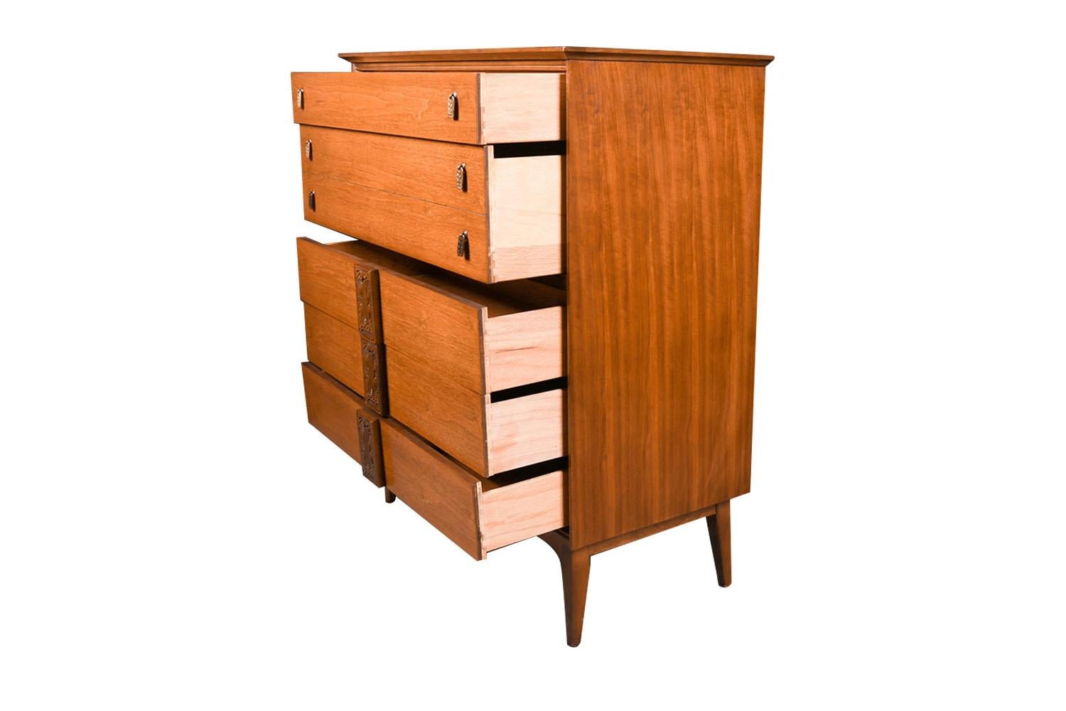 Mid Century Highboy Dresser Bassett Mayan For Sale at 1stDibs | mid ...