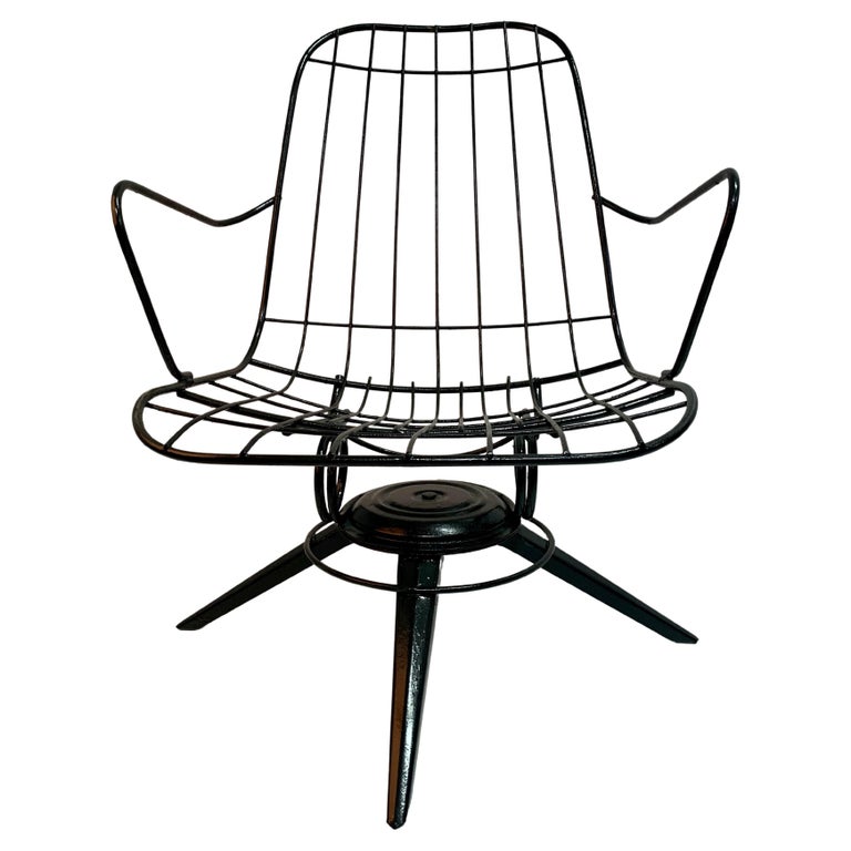 Mid-Century Homecrest Metal Wire Swivel Rocking Chair For Sale at ...