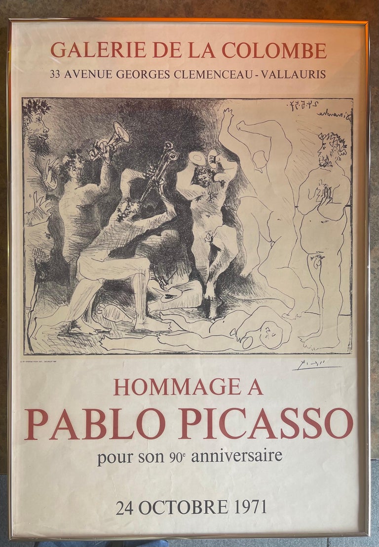 Mid-Century "Hommage a Pablo Picasso" Lithograph / Poster For Sale at ...