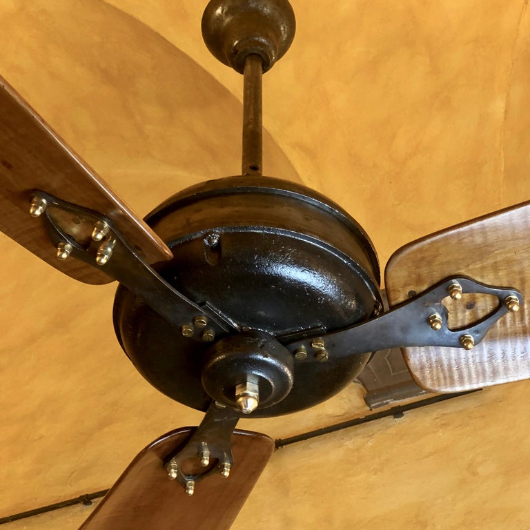 Midcentury IEW - Behala Cast Iron Ceiling Fan by India Electric Works ...