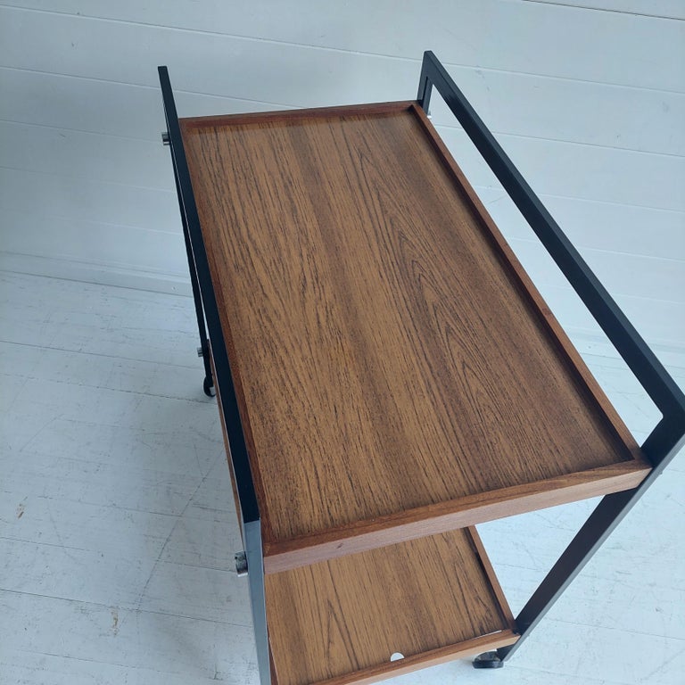 Mid Century Industrial Howard Miller Style Bar Cart / Drinks Trolley by ...